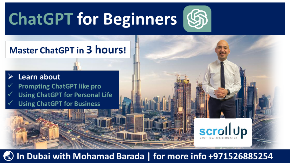 ChatGPT Private Online training for Beginners – Mohamad Barada
